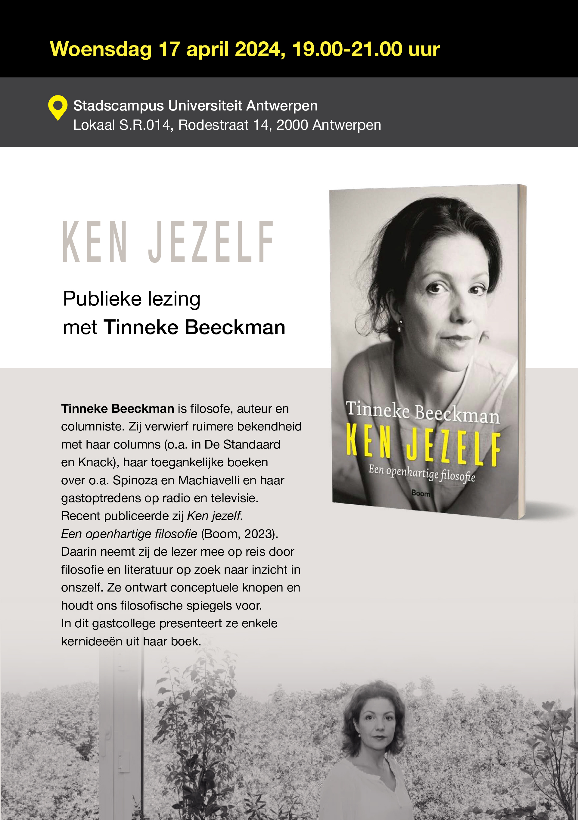 'Ken jezelf'. Publieke lezing met Tinneke Beeckman - Humanistisch Verbond